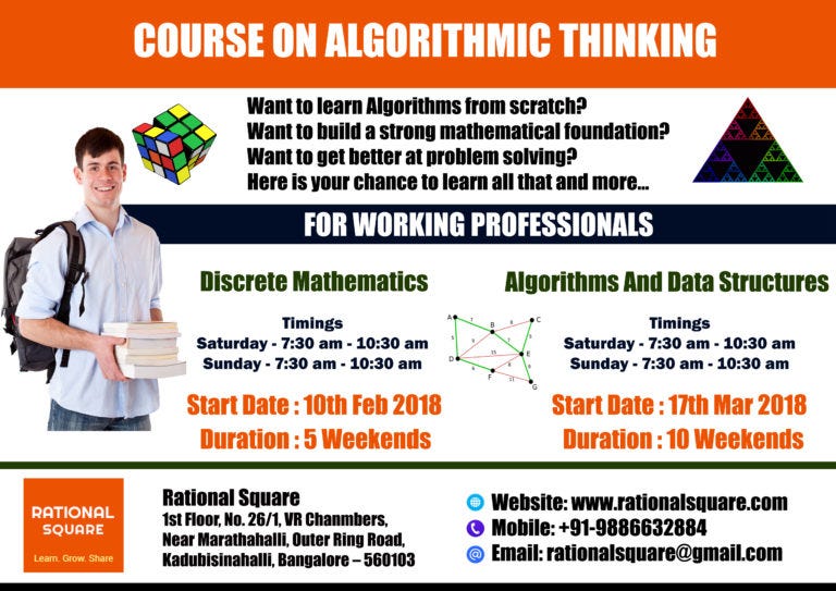COURSE ON ALGORITHMIC THINKING IN BANGALORE | by Rational Square | Medium COURSE ON ALGORITHMIC THINKING IN BANGALORE | by Rational Square | Medium