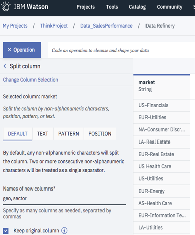Use case: Prepare and clean data through quick operations, data ...