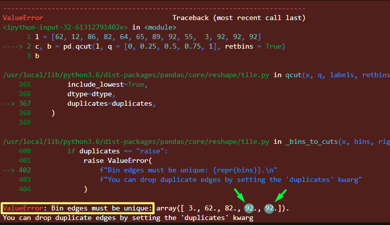 ValueError: Bin Edges Must Be Unique | DataDrivenInvestor