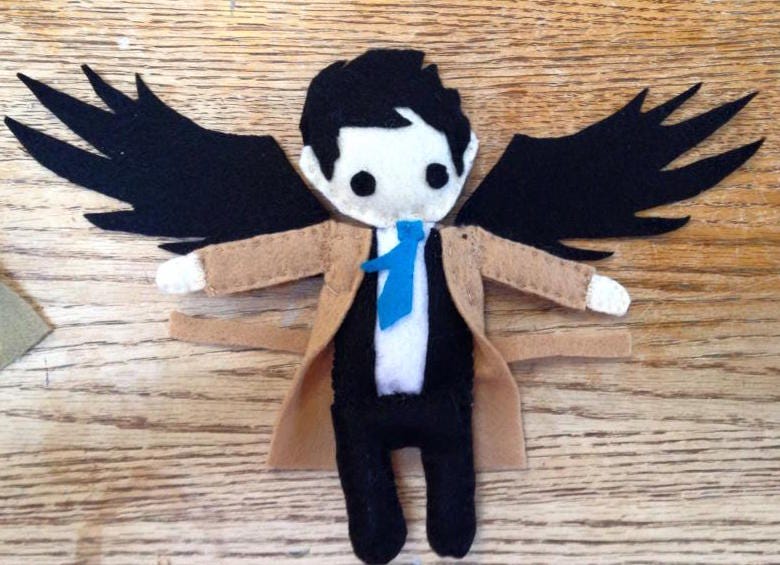 Make Your Own Chibi Castiel Doll. Directions and lots of photos here ...