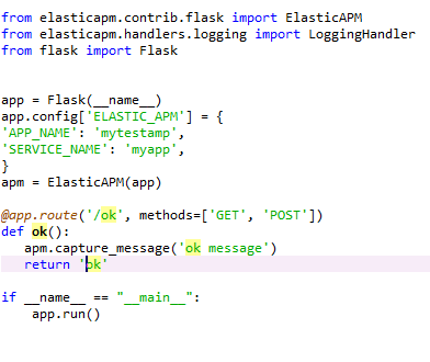 Fetching APM (Application Performance Metrics) for the Python Flask Application with ...