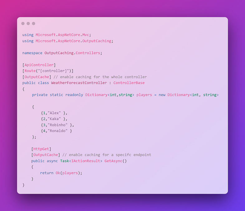 .Net 7 ve Yenilikleri (Output Caching Middleware) | by Furkan Güngör | Devops Türkiye☁️ 🐧 🐳 ☸️ ...