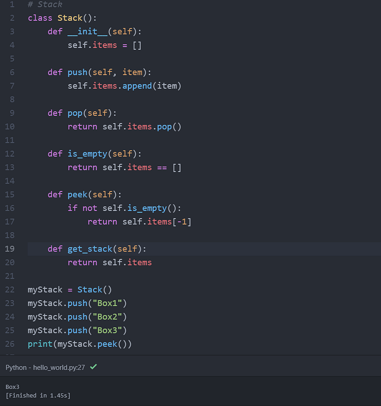 Python Data Structure — Stack. A stack is a useful data structure in ...