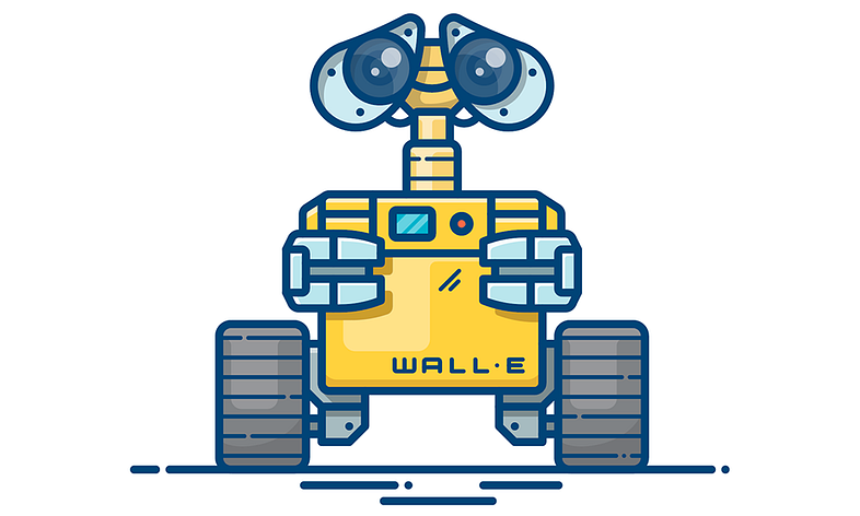 How to create WALL-E outline illustration | by Alexander Kunchevsky ... How to create WALL-E outline illustration | by Alexander Kunchevsky ...
