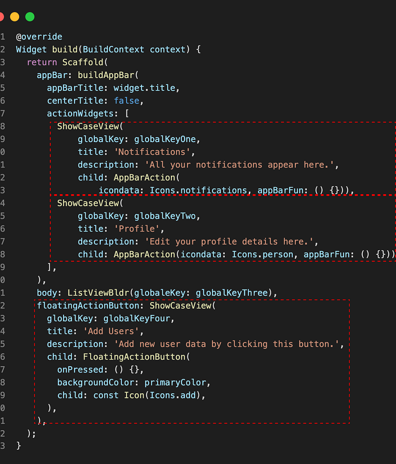 Showcase view in Flutter. In this article we will discuss about… | by Vijay R | vijaycreations ...