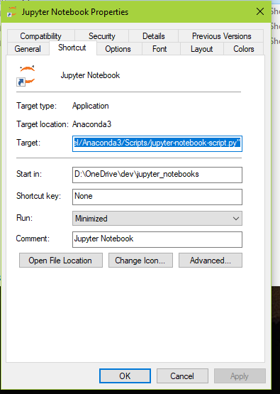 Jupyter Notebook Windows