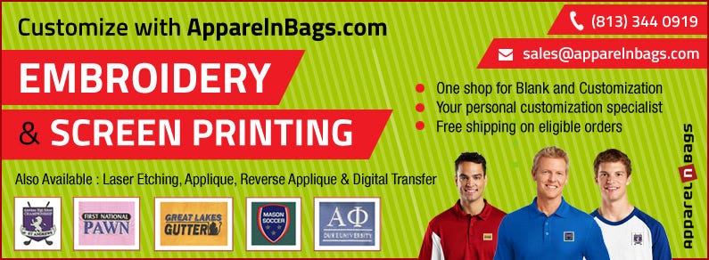 ApparelnBags.com Embroidery Service Received Warm by Customers | by ...