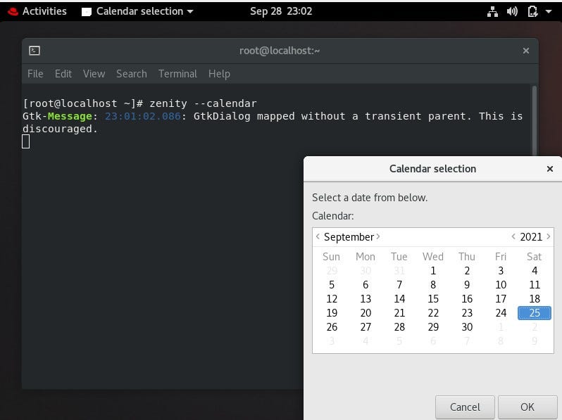 Various command of Zenity. What is Zenity? | by Priyanshigola | Medium