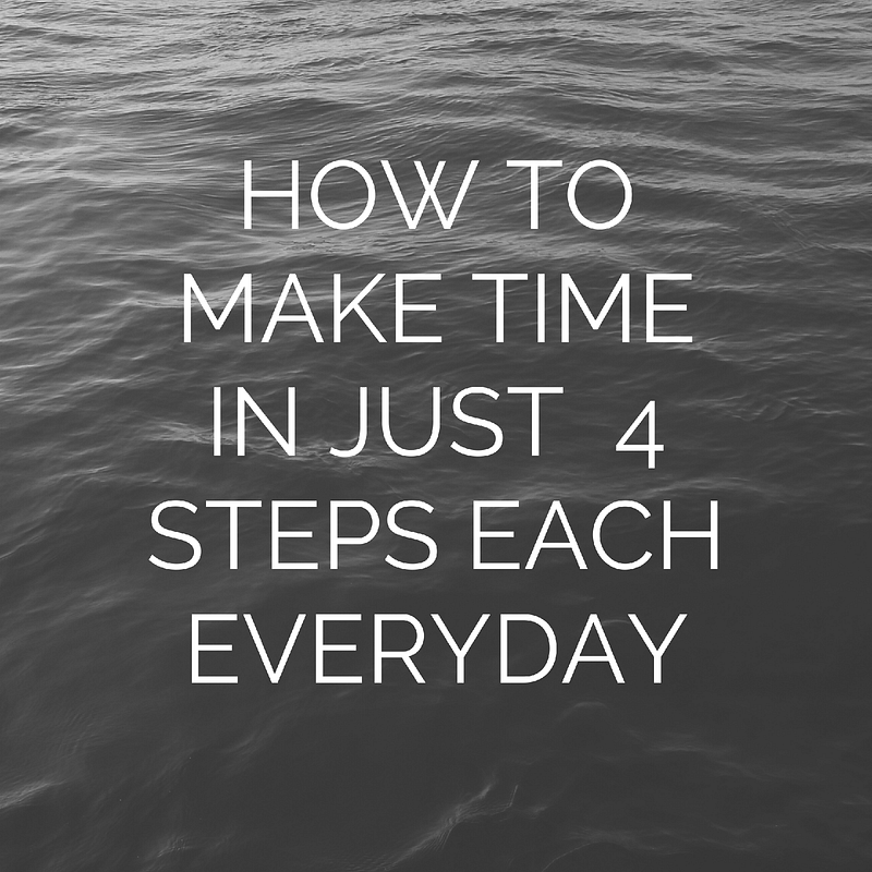 HOW TO MAKE TIME IN JUST FOUR 4 STEPS EACH EVERYDAY By Shaktisahu