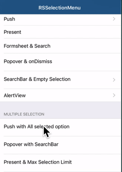Implement Ios Dropdown Using Rsselectionmenu Swift By Rushi Sangani