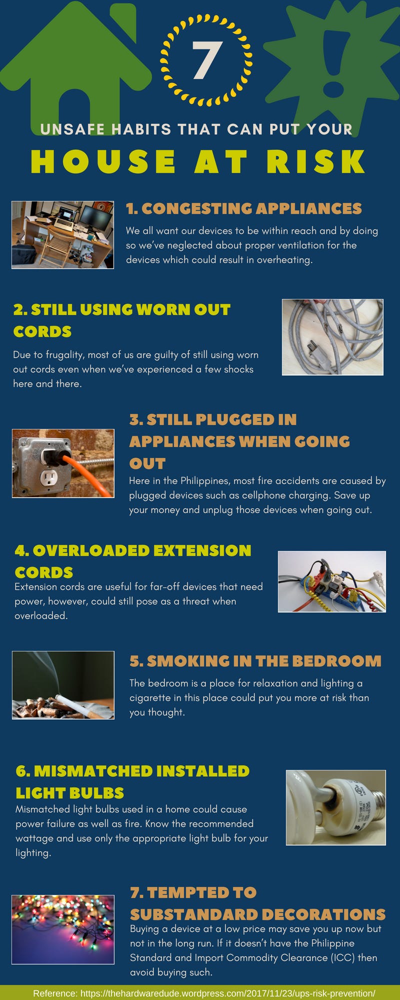 Infographic: 7 Unsafe Habits That Can Put Your House at Risk | by ...