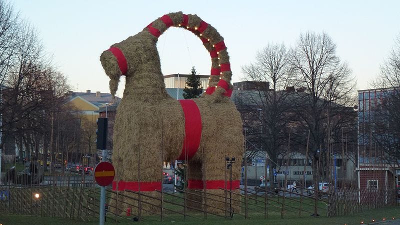 Festive Swedish Goat Burning. You read that right… | by Y. Chwyldro ...