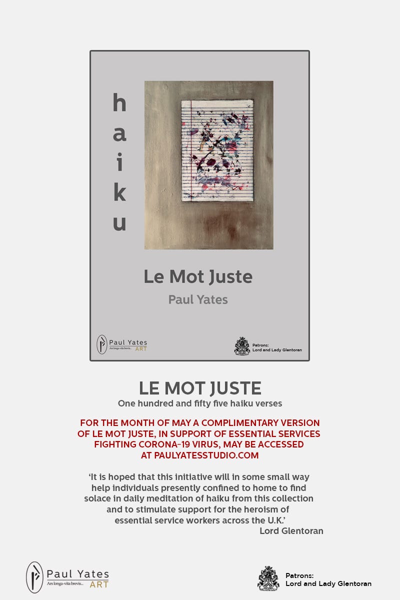 Poet and Artist Paul Yates Haiku Poetry collection in support of ...
