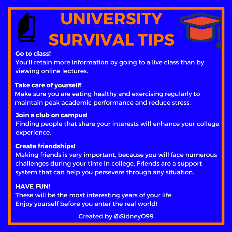 5 University Survival Tips. I created this infographic through… | by ...