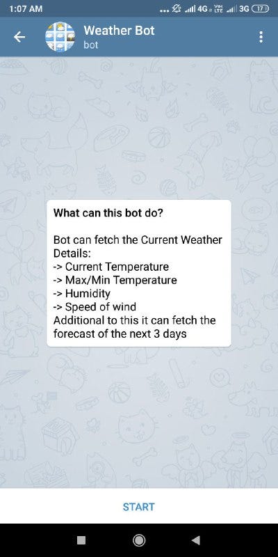 Telegram Bot For Weather Report. Weather Forecasting | by Ajay ...