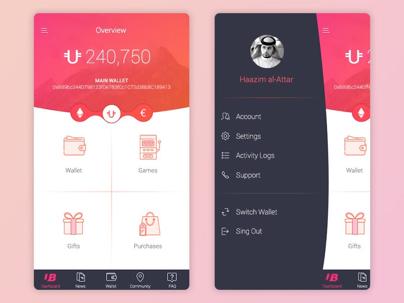 Wallet and mobile app Working Prototype User Interface | by Ubetr Token ...