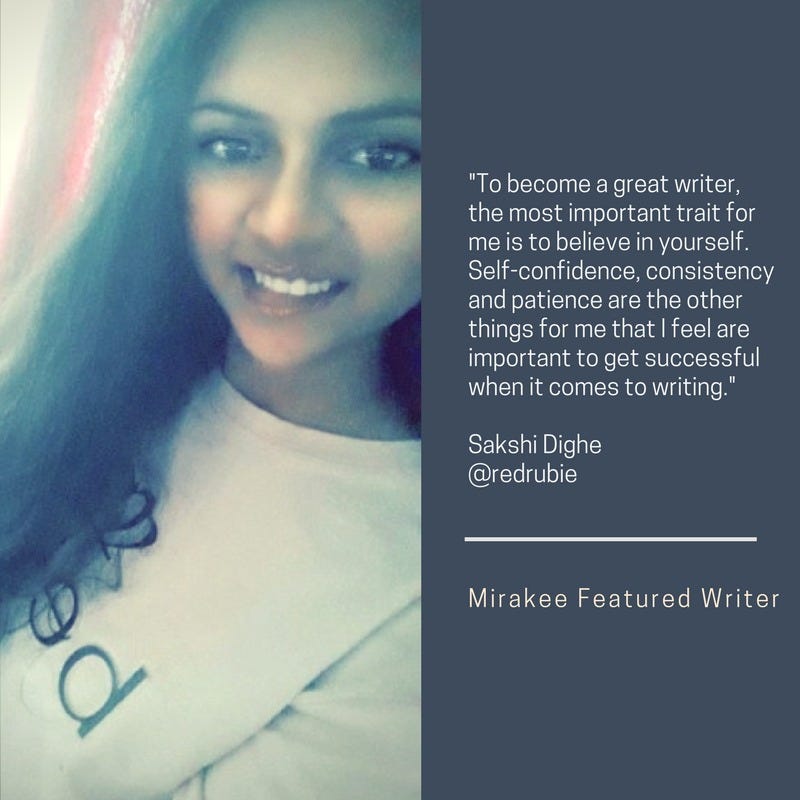Rendezvous #13. Sakshi Dighe(@redrubie ), is an 18 year… | by Miraquill | Medium
