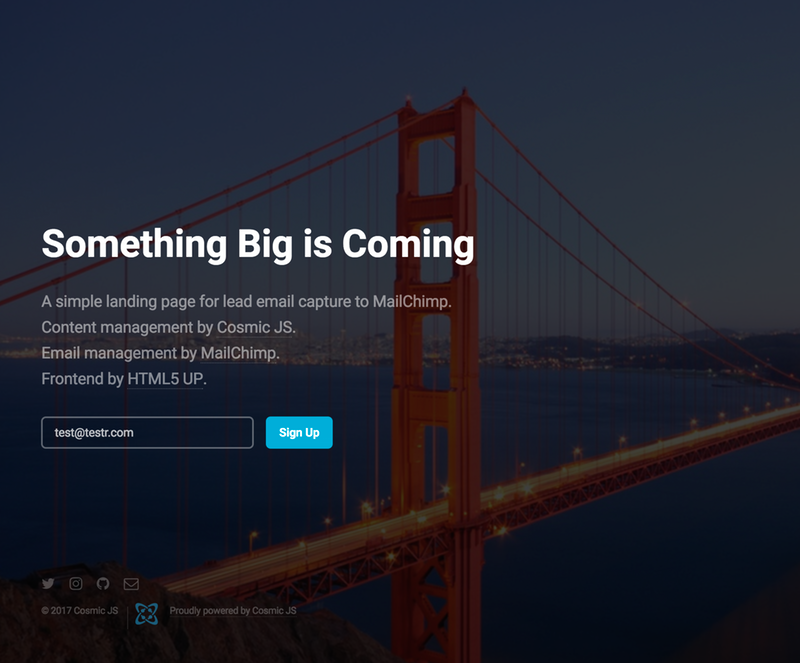 Build a MailChimp-Integrated Email Capture Landing Page in 4 Steps | by Carson Gibbons ...