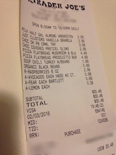 Show Us Your Grocery Receipts, Part One: Whole Foods, Sprouts, Real ...