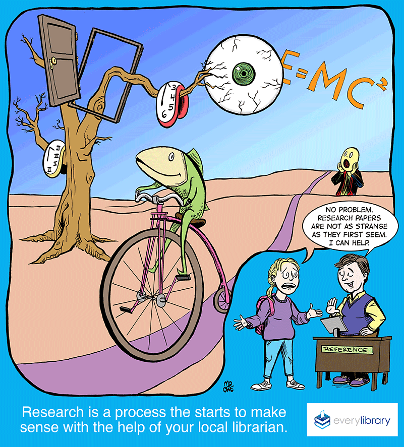“Research” — Library Editorial Cartoon | by EveryLibrary | EveryLibrary ...