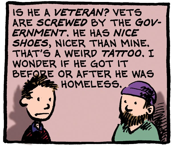 The Homeless Test. A Too Much Coffee Man Comic | by Shannon Wheeler ...