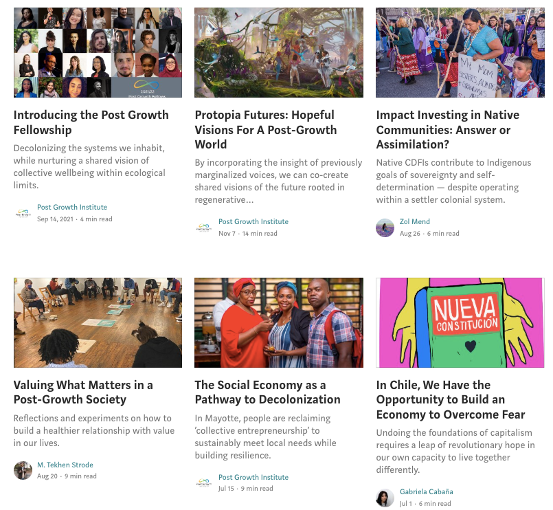 The Post Growth Fellowship: Deepening the Conversation | by Natalie ...