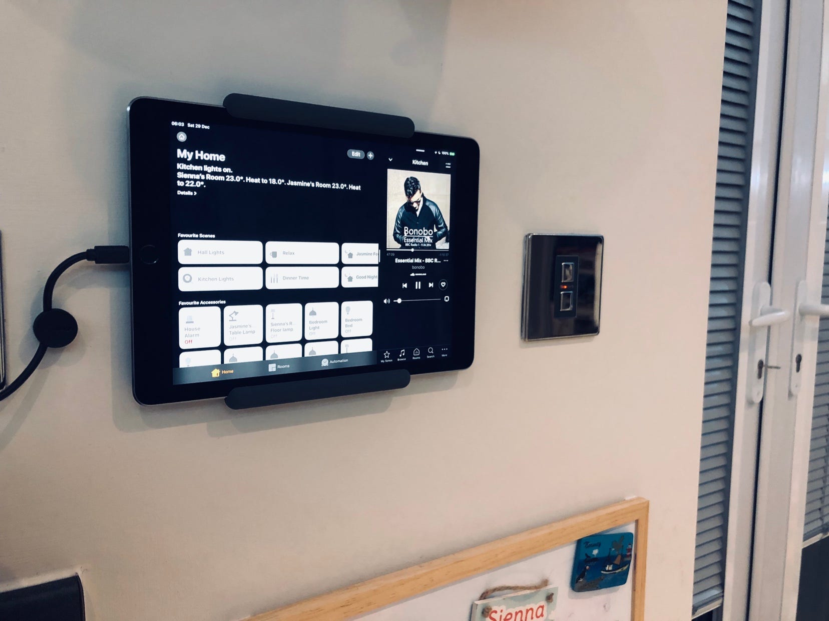 Wall mounted iPad hub. I’ve managed to automate the vast… | by Leon ...