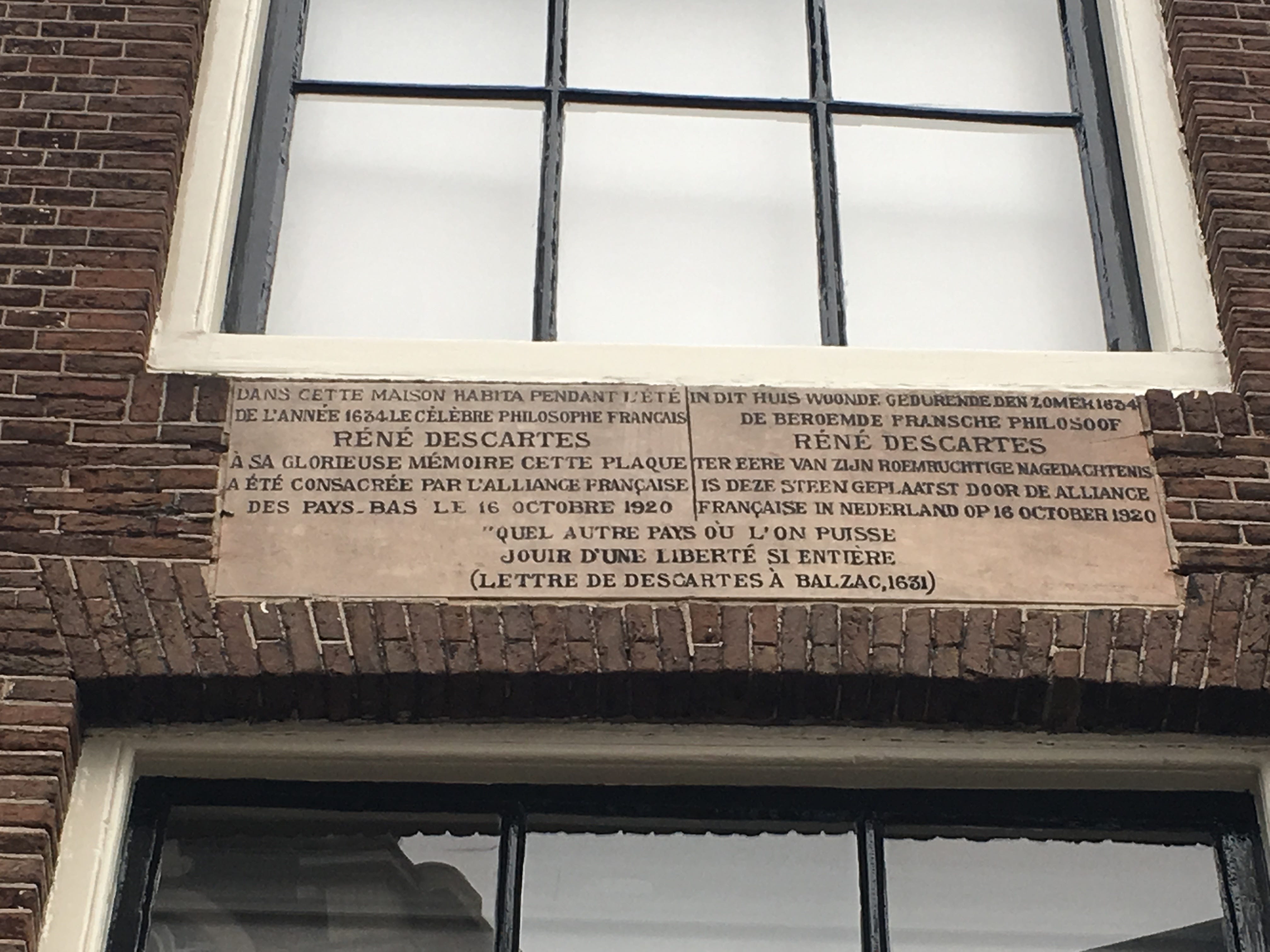 Descartes in Amsterdam. Westermarkt 6, Amsterdam, in the house… | by Mo ...