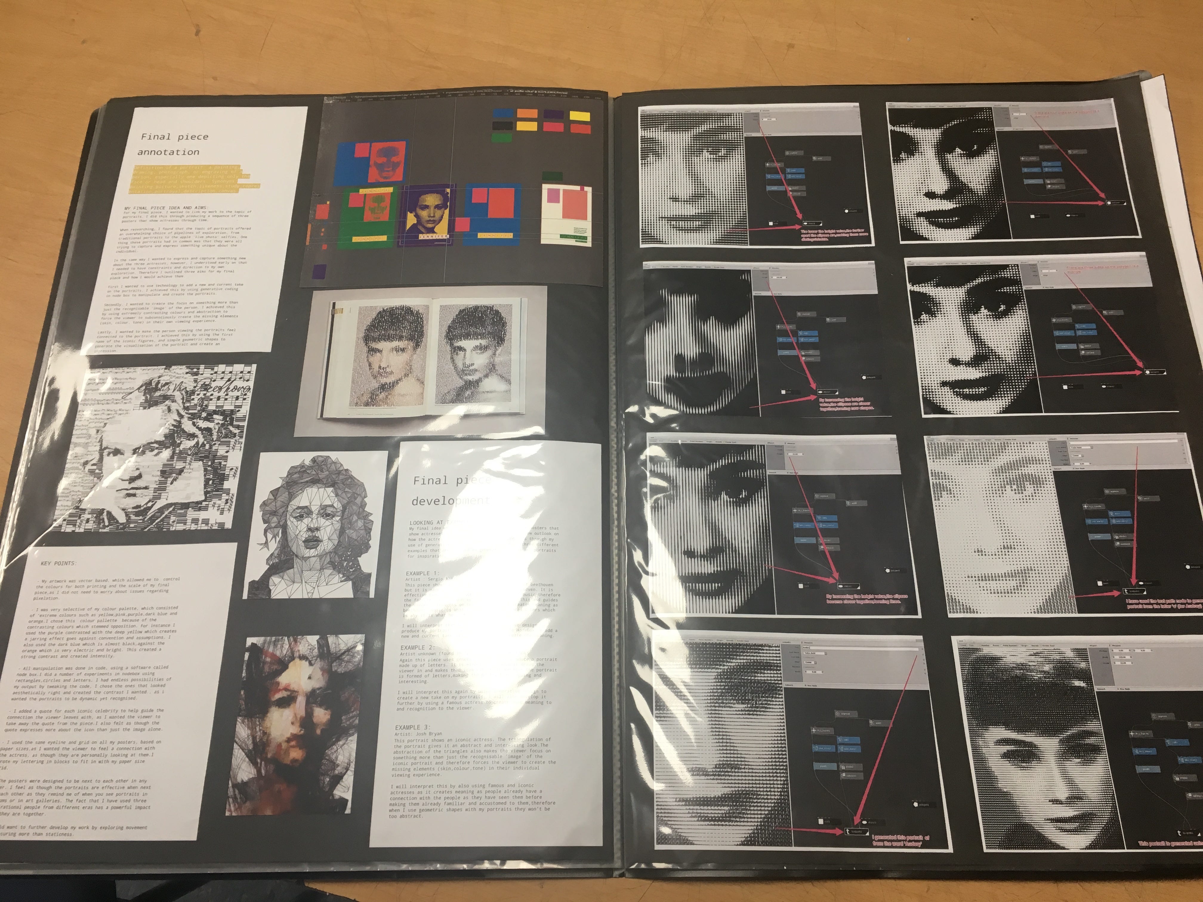 Coded portraits | GCSE mock exam. These are portraits of three ...