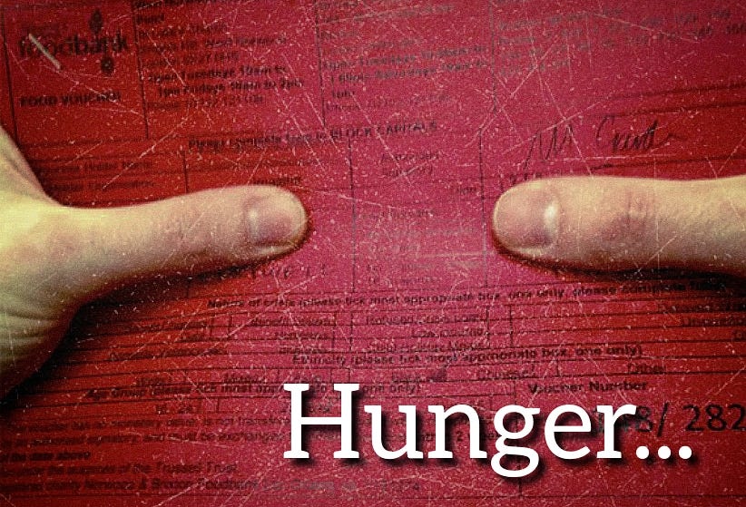Hunger. Hunger is the colour of a food bank… | by Graham Marshall ...