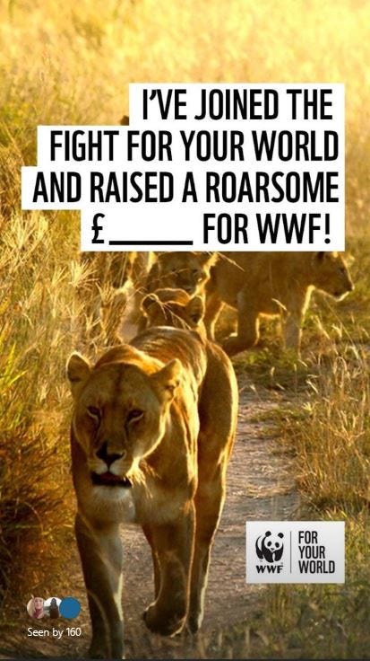How WWF are using Instagram donate to engage younger donors | by Nicola ...