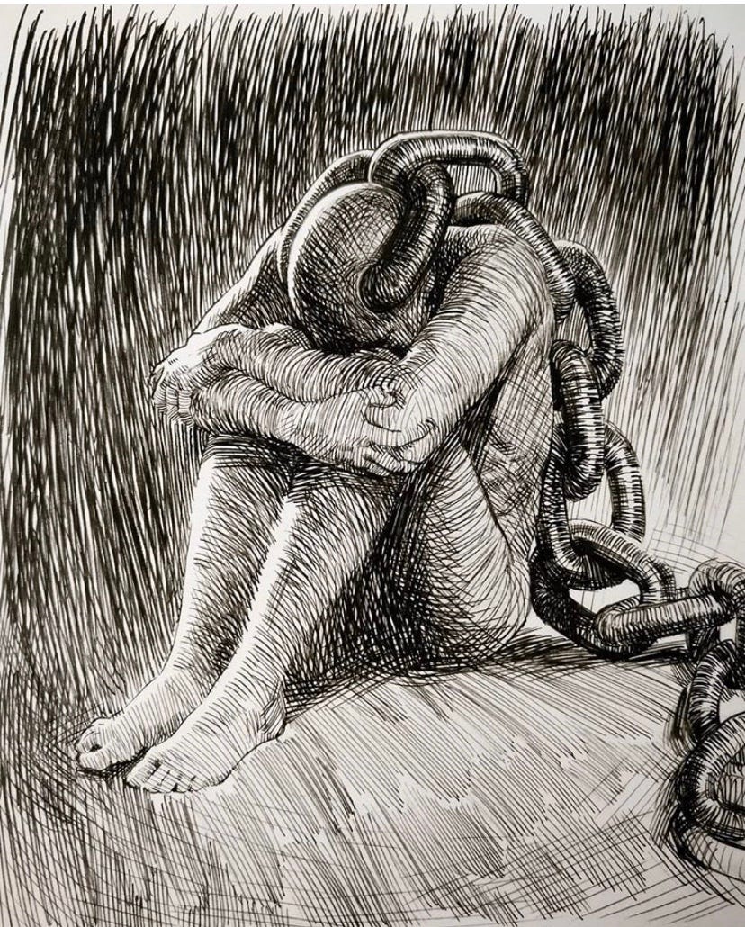 Shackled & Frozen. Fear? Anxiety? Anger? Pick your poison. | by Fierce ...