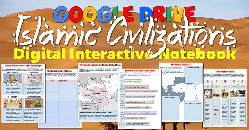 Islamic Civilizations Google Drive Interactive Notebook | by Students ...