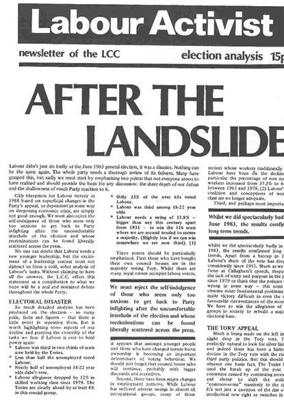 After the Landslide — The Labour Co-ordinating Committee (LCC) on the ...
