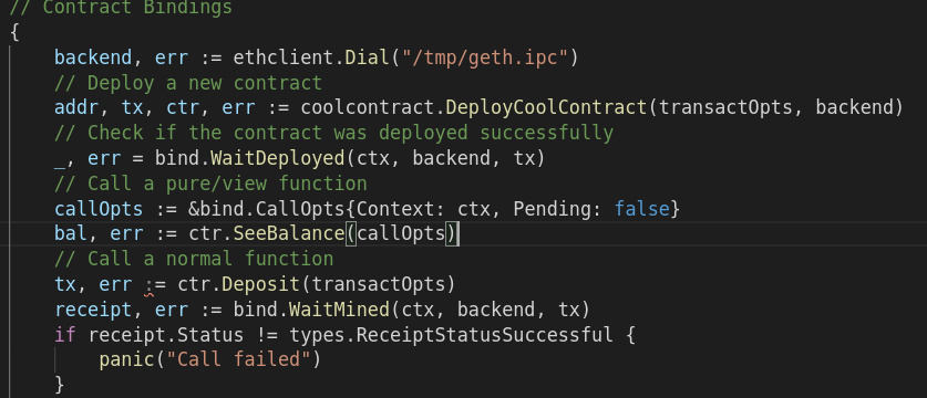 Intro to Web3.go Part 2: abigen. How to use go-ethereum as a library | by Marius Van Der Wijden ...