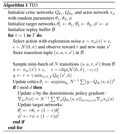 Reinforcement Learning(Part-7): Twin Delayed Deep Deterministic Policy Gradient(TD3) in ...