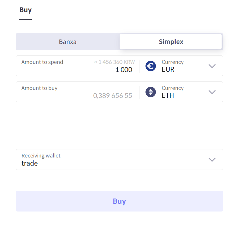 Resumed buying ETH, ERC-20 currencies on Simplex - btx_exchange_en - Medium