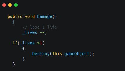 Implementing a lives system using GetComponent in Unity. | by Zach Palfrey | Medium