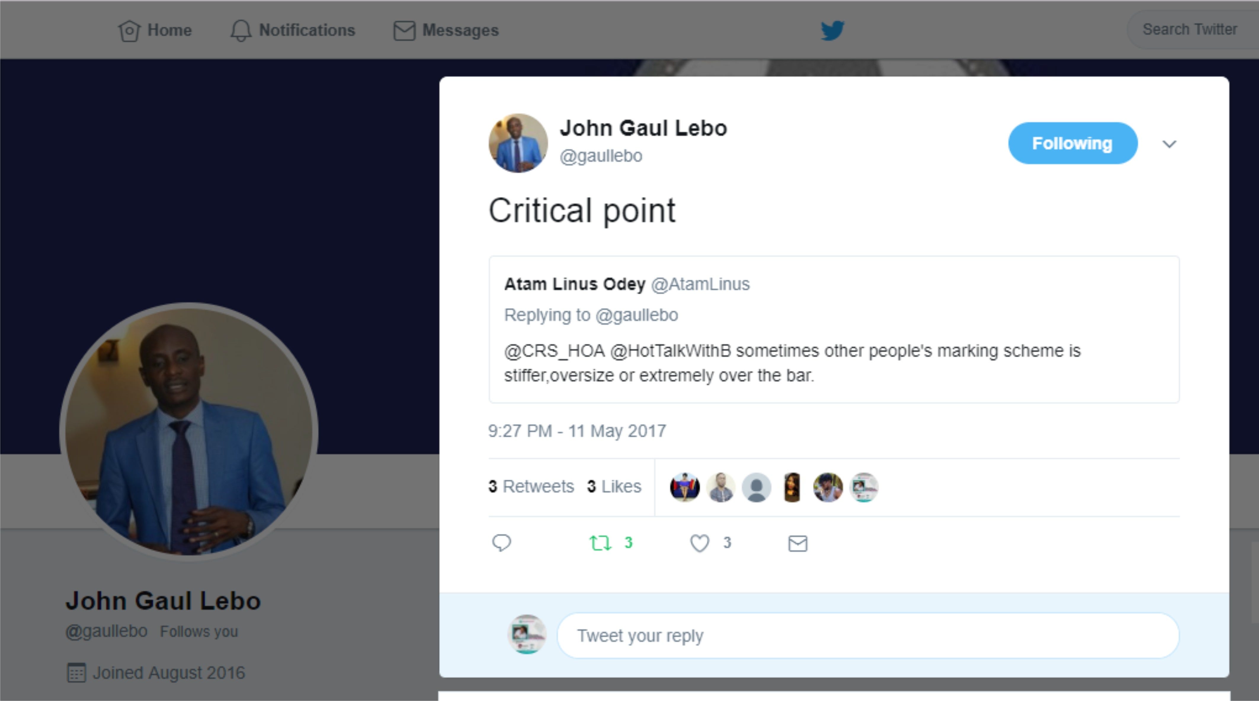 Rt. Hon. Barr John Gaul Lebo: Knowledge Management and Youth ...