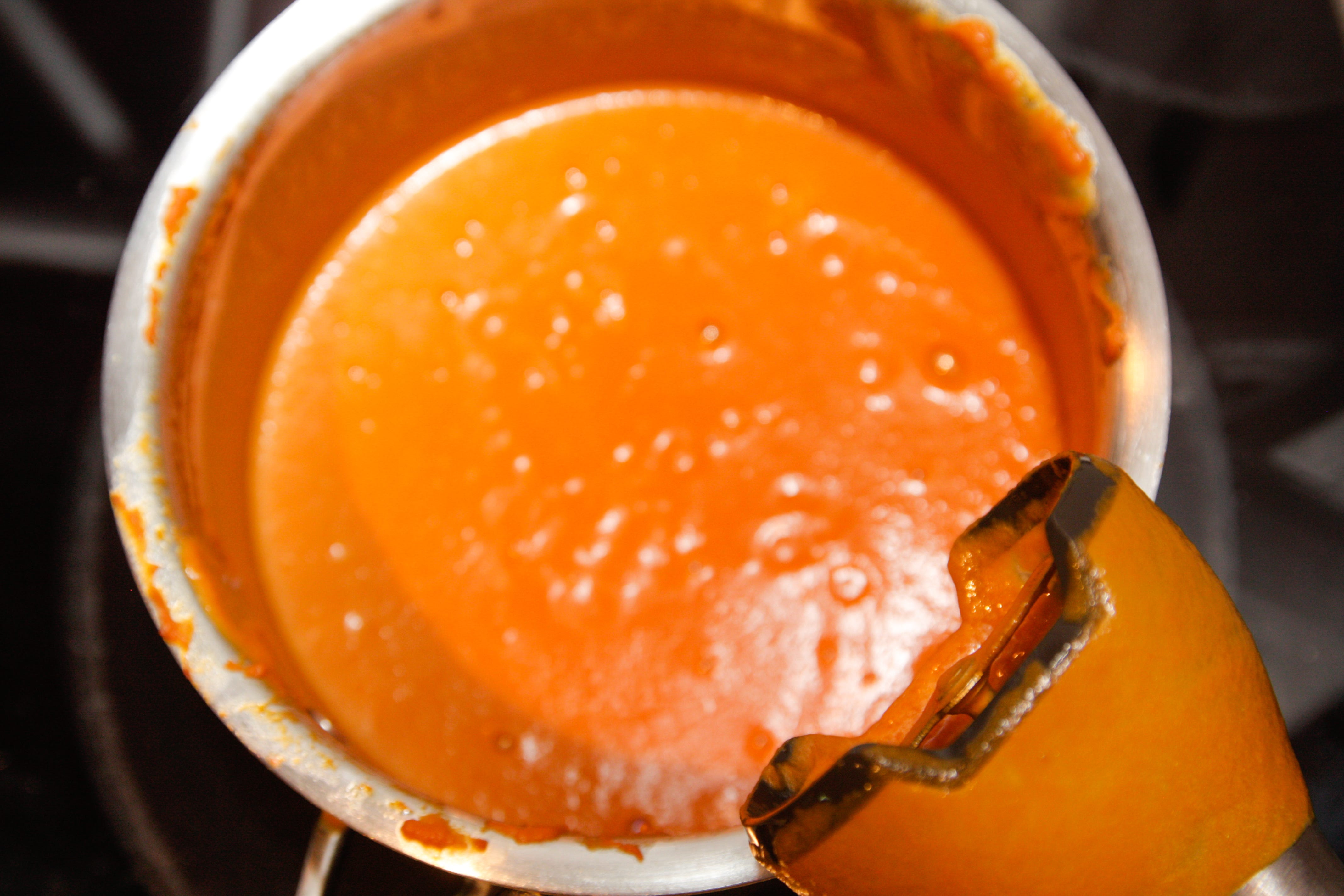 caramelized carrot soup + carrot foam | by Arturo | modernist cooking ...