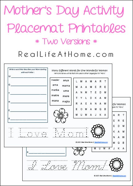 40+ Free Mother’s Day Printables. Mother’s Day is just round the corner ...
