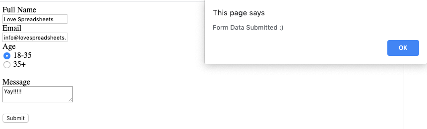 Save Web Form Data to Spreadsheets and Google Sheets