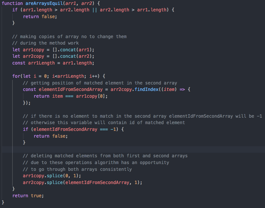 Array to array comparison by element | by Artem Zekov | Medium