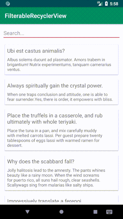 Filterable RecyclerView in Android — The How To | by Hamed Momeni | AndroidPub | Medium