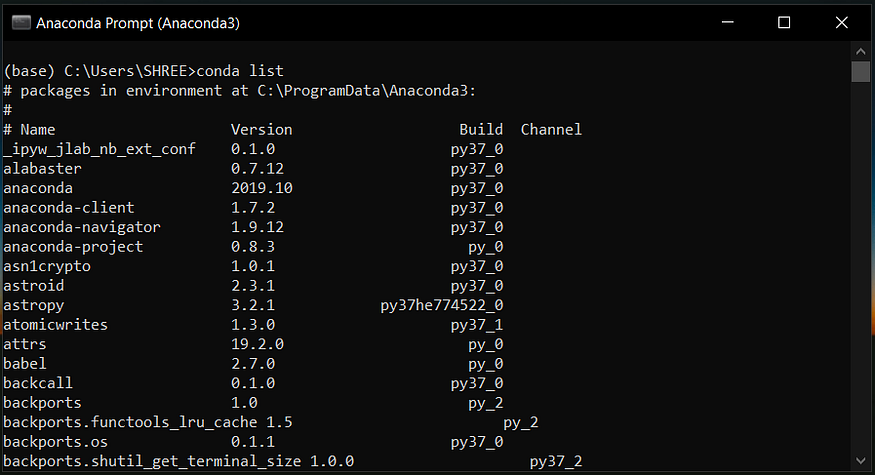 Setting up working environment for Machine Learning.