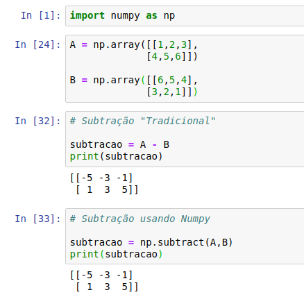 Numpy — Arrays N-dimensionais. Realizando operações com arrays com ...