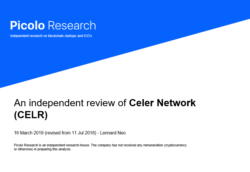 ICO Review — Celer Network (CELR) | by Lennard Neo | Astronaut Capital | Medium