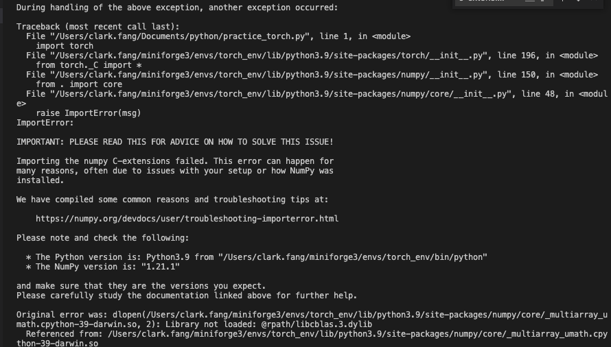 MacOS M1, Conda, PyTorch, Library not loaded: @rpath/libcblas.3.dylib - Clark紹安 - Medium