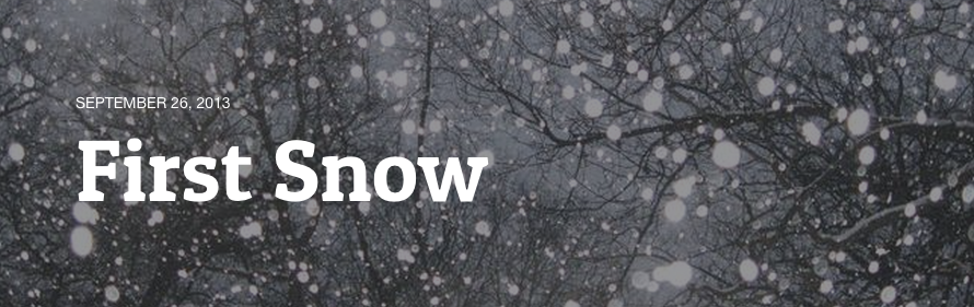 First Snow. Today was the first day of snow, my… | by Teal Swan’s Blog ...