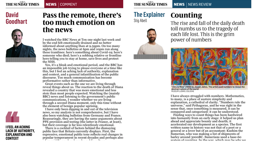 Two articles, same paper. April 29 | by Jon Rhodes | Medium